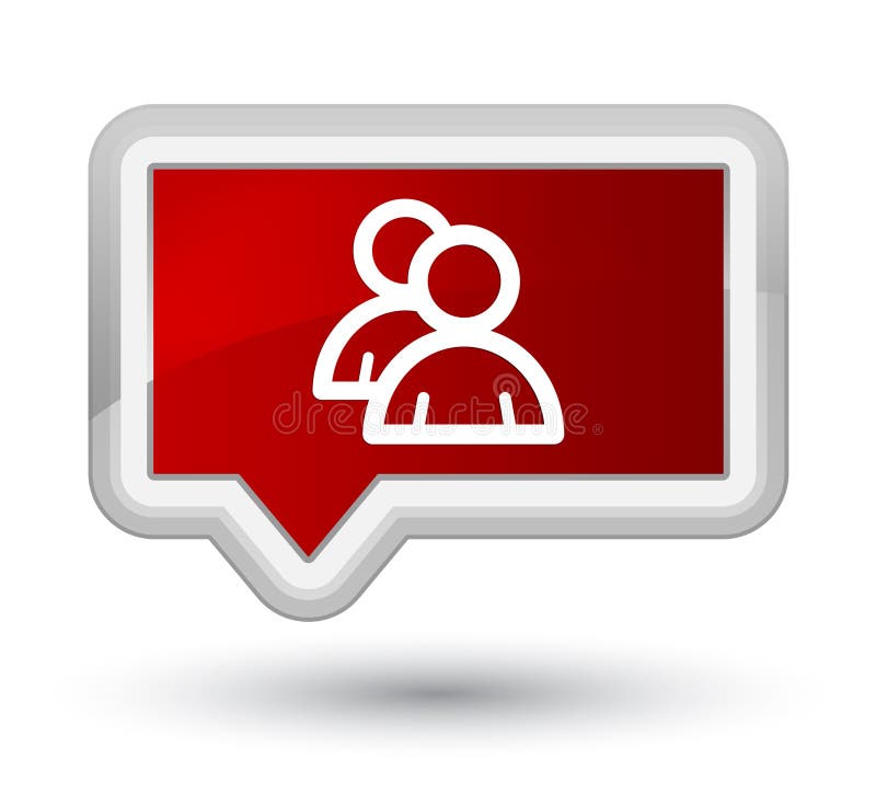 Group Icon Prime Red Banner Button Stock Illustration - Illustration of ...