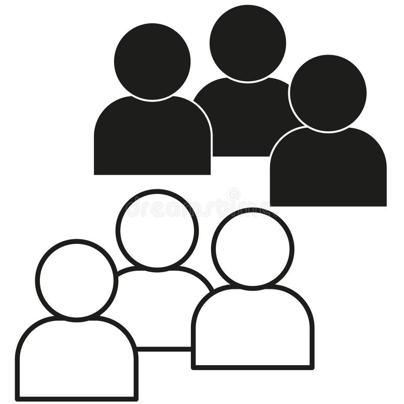 Group Icon Symbol. Multiple People Vector. Social Community Graphic ...