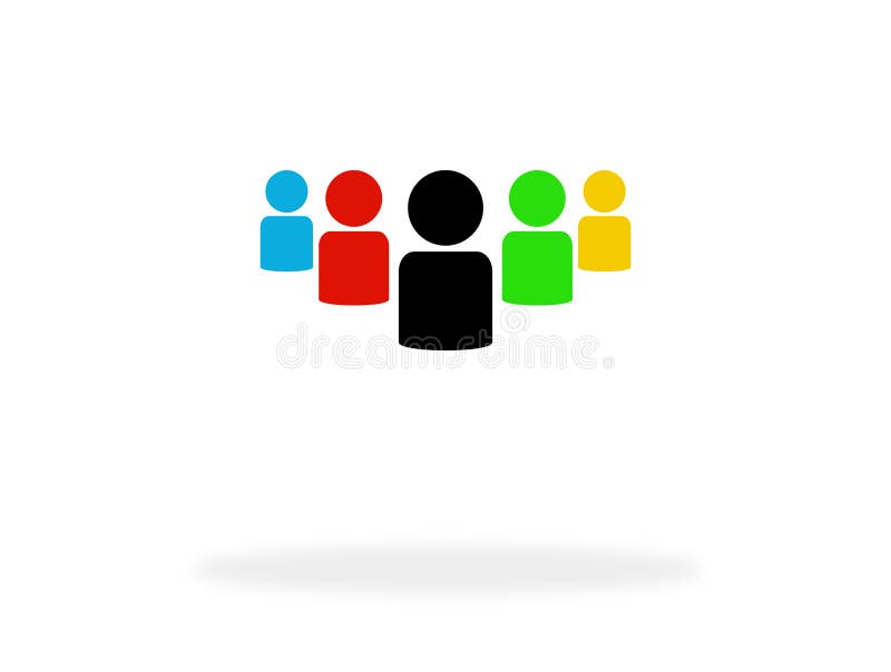 Group Icon for Team or Diversity Stock Illustration - Illustration of ...