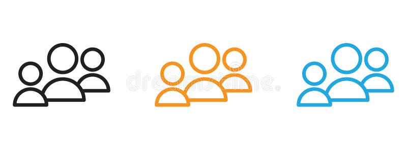 Group Icon Thin Line Illustration Set Stock Vector - Illustration of ...
