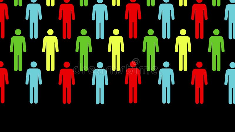 Group of Icons People Animation. Teamwork, Business Concept. Stock ...