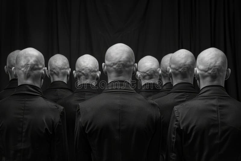 Group of Identical People Clones Stock Photo - Image of girl, person ...