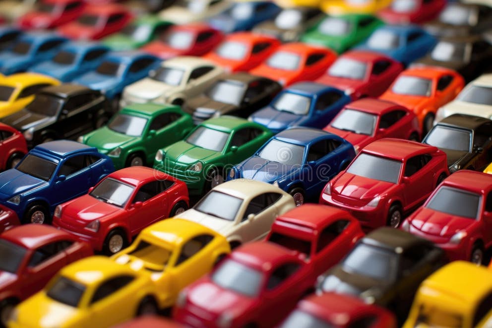 Group of Identical Toy Cars Stock Photo - Image of group, miniature ...