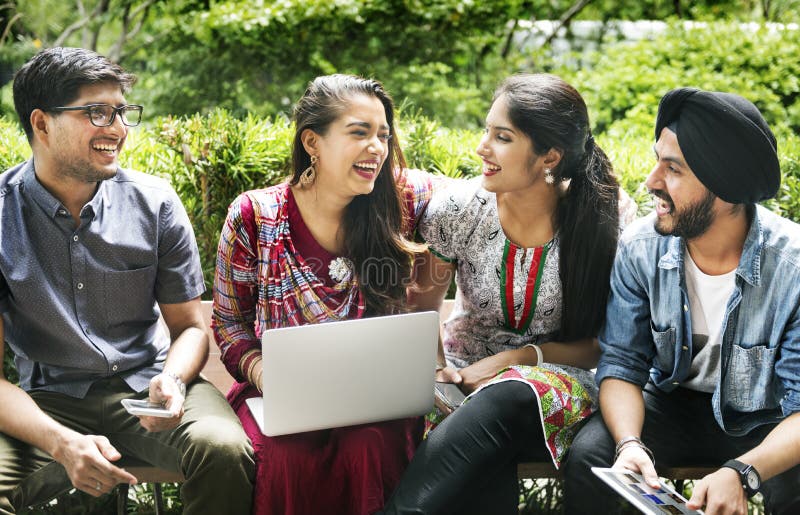 Group of Indian People are Using Computer Laptop Stock Photo - Image of ...
