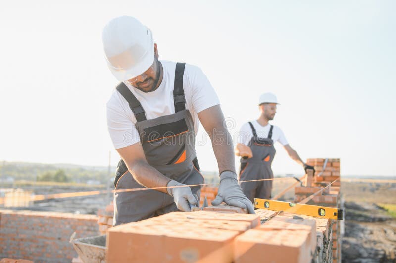 Group of Indian Workers at a Construction Site Stock Image - Image of ...