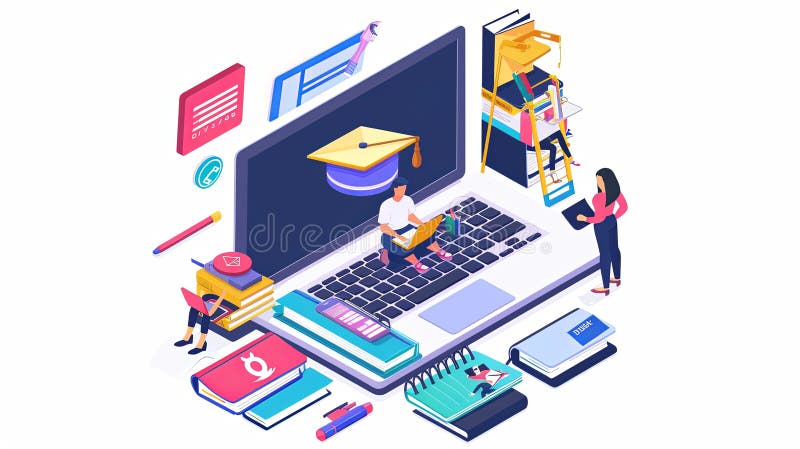 Engaged Students in a Colorful Classroom Setting with Various Learning ...