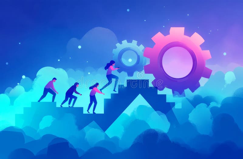 Team gears up for success stock photo. Image of future - 339564662