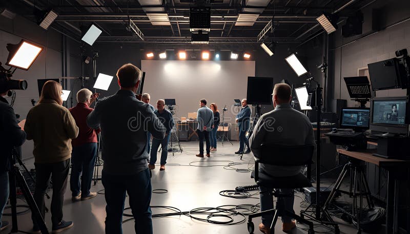 Production Studio Scene Camera and Lighting Setup Production Lighting ...