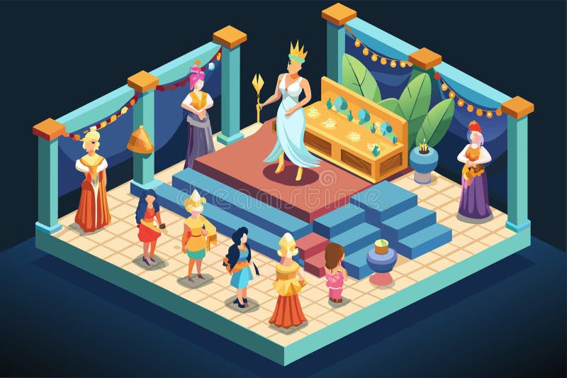 A Group of Individuals Standing Around a Raised Platform or Stage ...