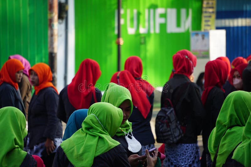 A Group of Indonesian Women with Traditional Clothes Editorial ...