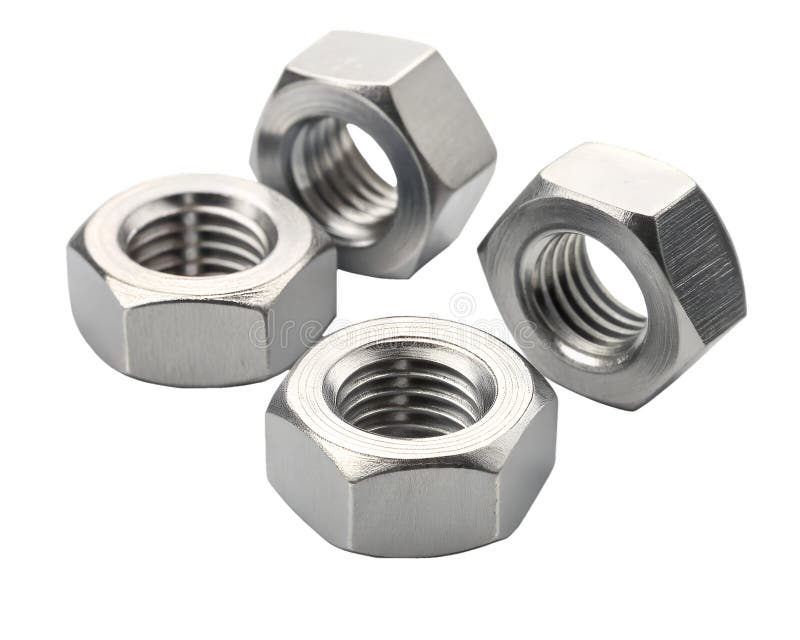 Group of Industrial Metal Nuts Stock Illustration - Illustration of ...