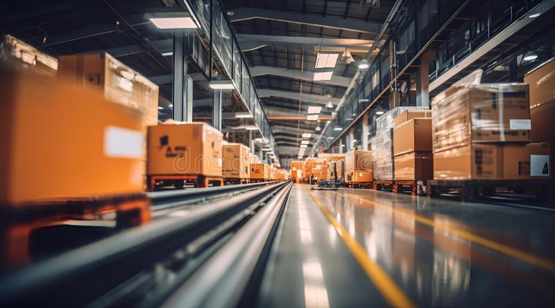 A Group of Industrious Warehouse Workers Engaged in the Process of ...