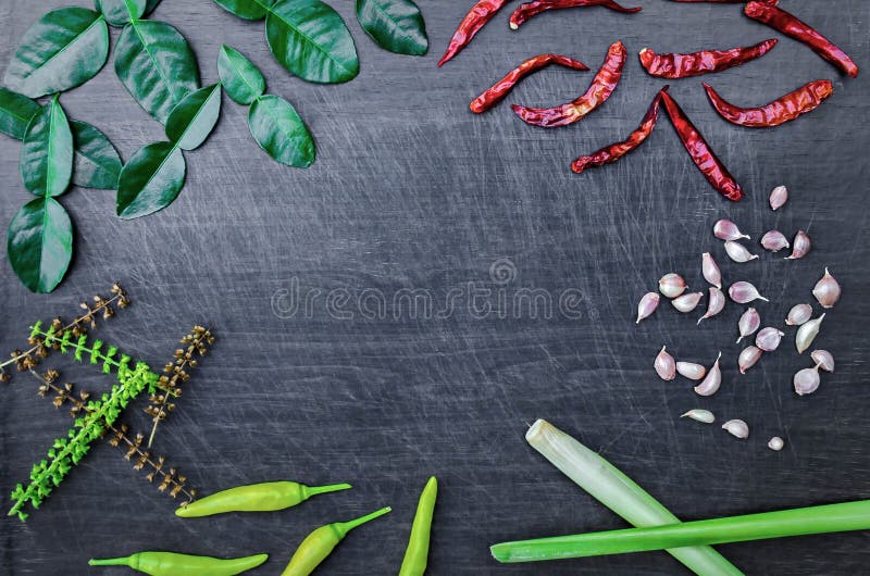 Group of Ingredients and Condiment Stock Image - Image of spoon, lime ...