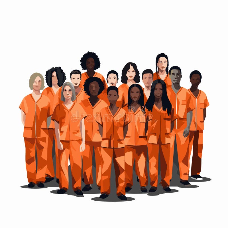 Group of Inmates Vector Flat Minimalistic Isolated Illustration Stock ...