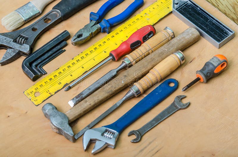 Group of instruments stock image. Image of brown, group - 61981571