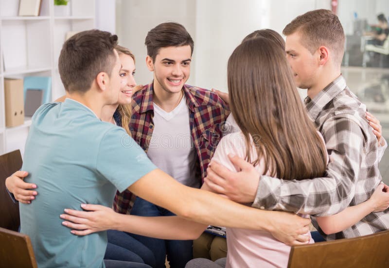 Group interaction stock image. Image of indoors, counselor - 55797459