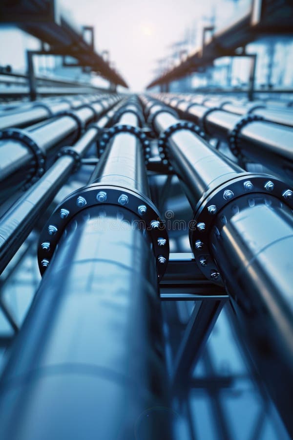 A Group of Interconnected Pipes Forming a Structure Stock Photo - Image ...