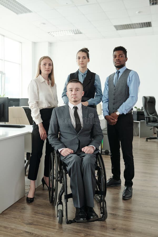 Group of Intercultural Business People Standing in Office Stock Image ...