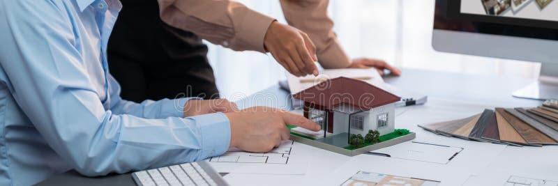 Group of Interior Designer Team in Meeting and Discussing. Insight ...