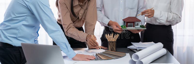 Group of Interior Designer Team in Meeting and Discussing. Insight ...