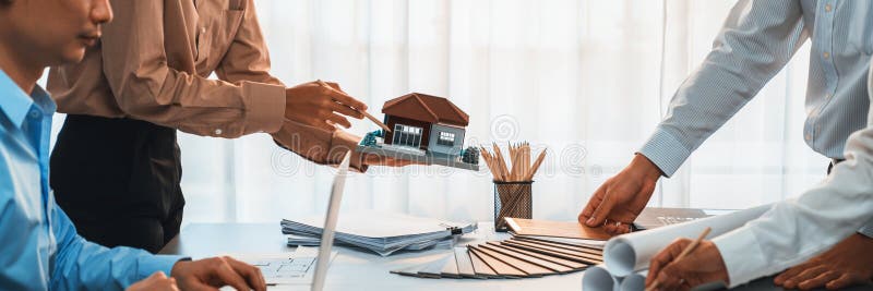 Group of Interior Designer Team in Meeting and Discussing. Insight ...