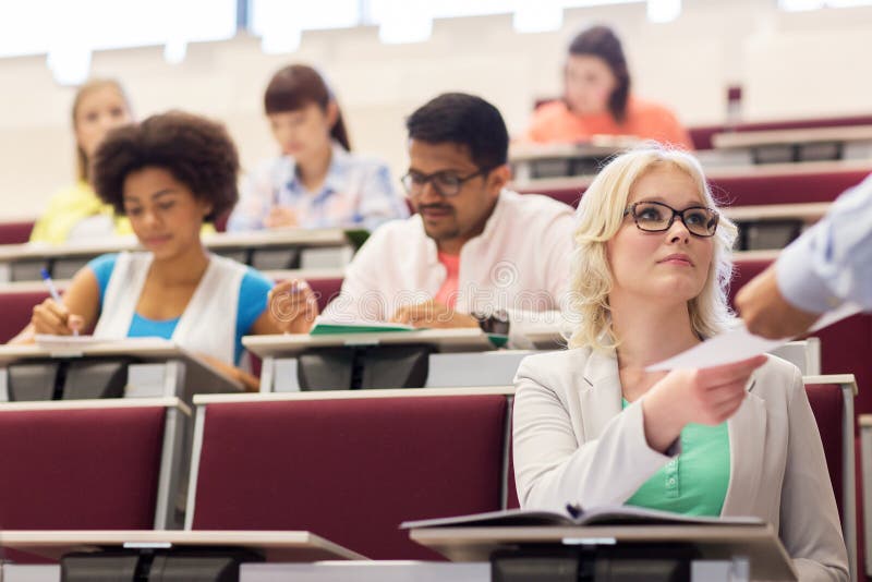 Group of International Students in Lecture Hall Stock Image - Image of ...