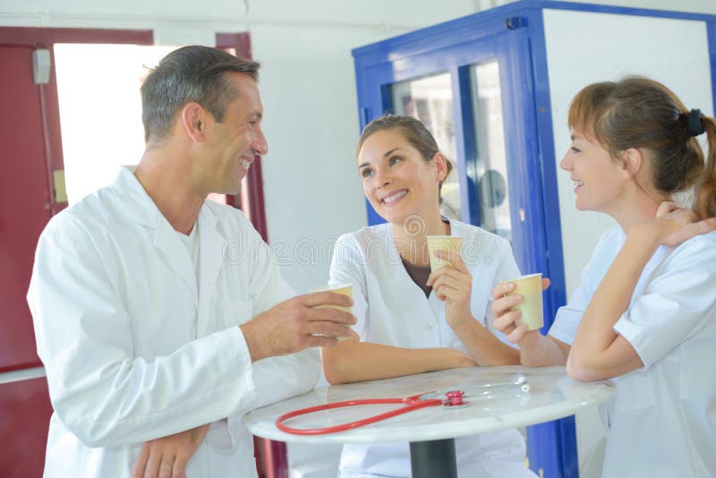 Group interns need pause stock image. Image of socializing - 257191811