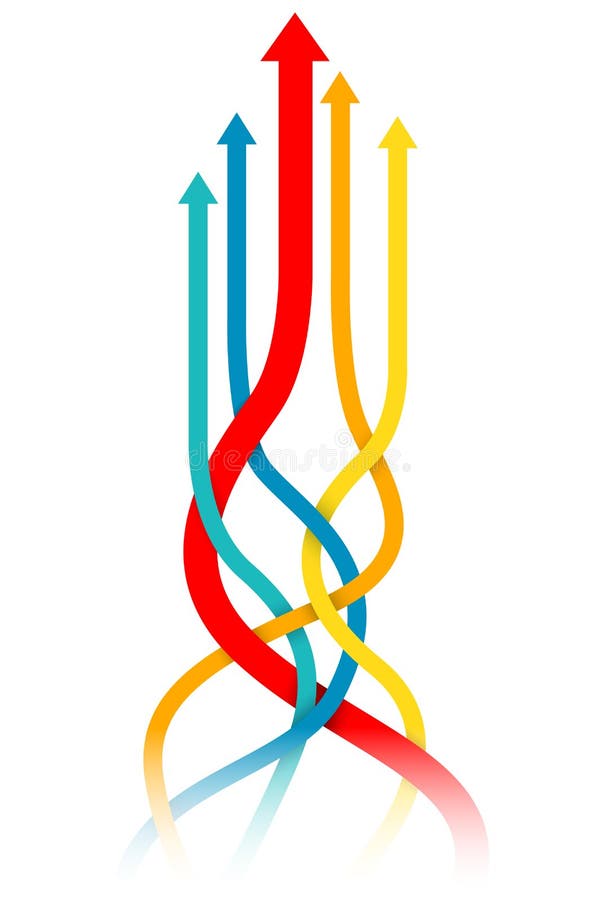 Intertwined arrows stock vector. Illustration of element - 42090995