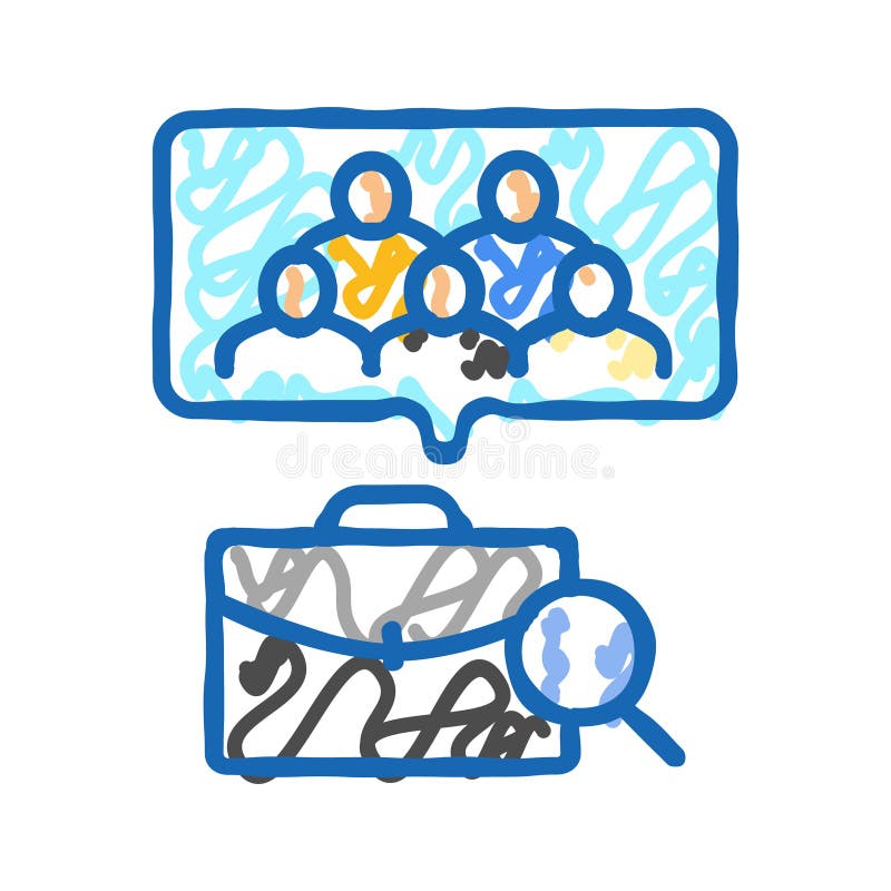 Group Interview Interview Job Icon Doodle Illustration Stock ...