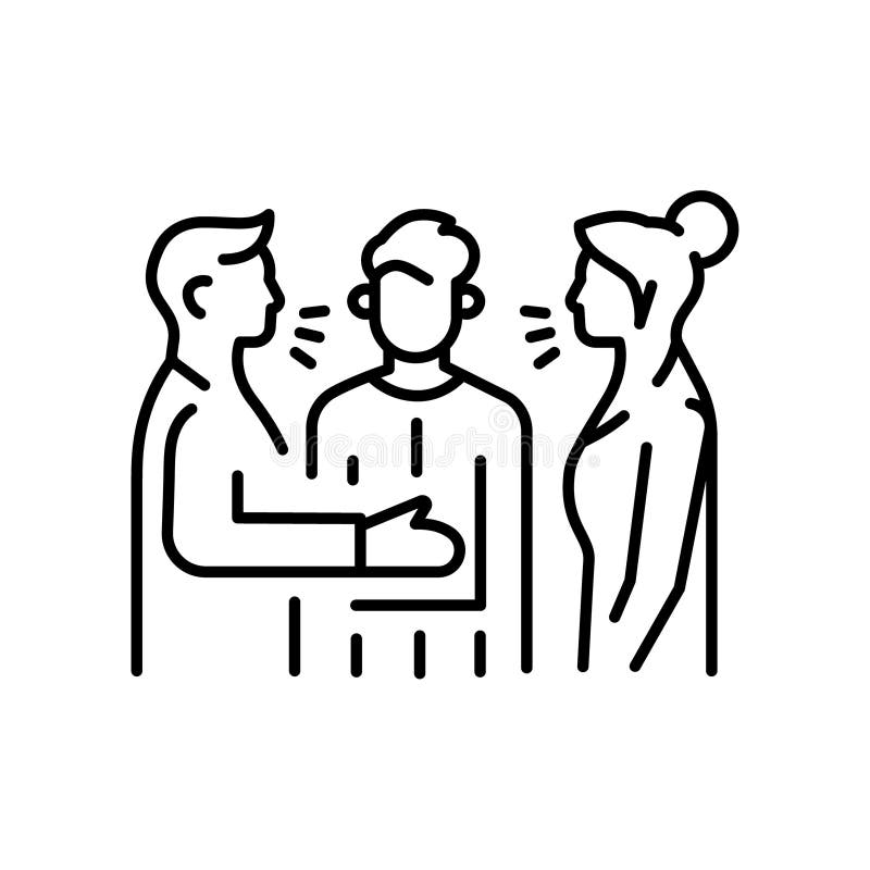 Group Interview Line Black Icon. Sign for Web Page, Mobile App, Button ...