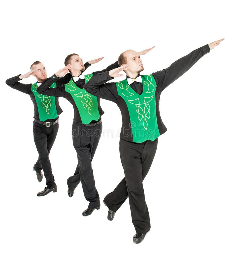 Group of Irish Dancers Isolated Stock Image - Image of costume, indoor ...