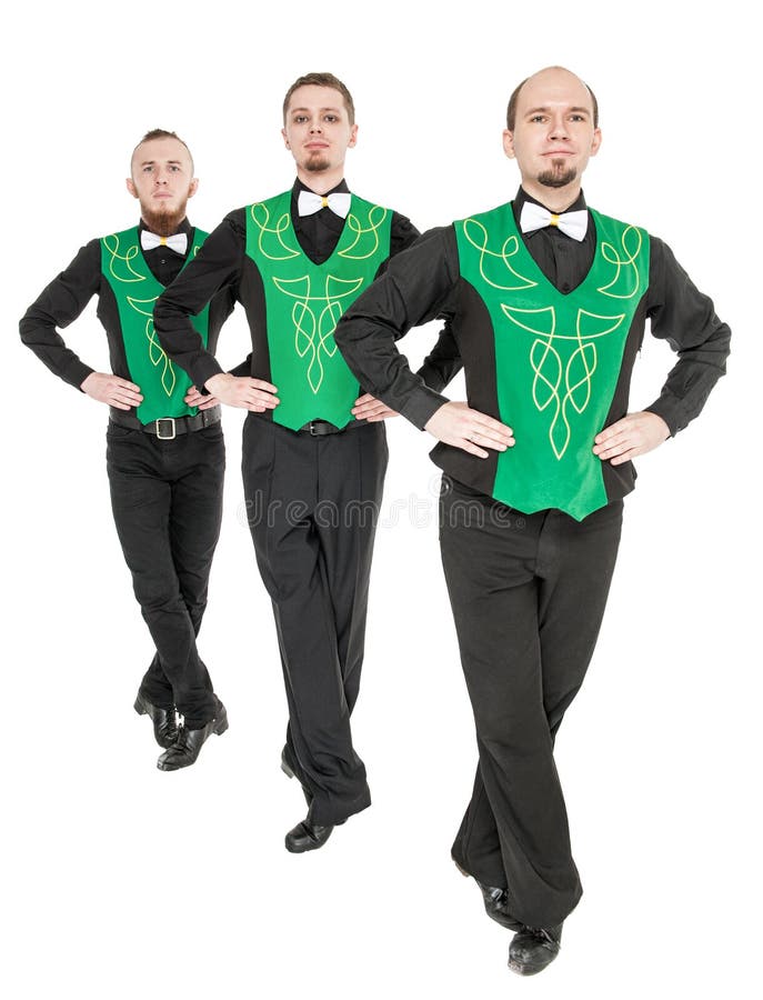 Group of Irish Dancers Isolated Stock Image - Image of beautiful ...