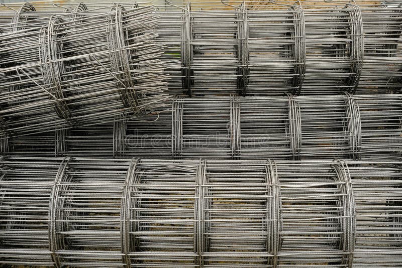 Strong Iron Wire on Precast Concrete Slabs Prepare for Reinforce ...