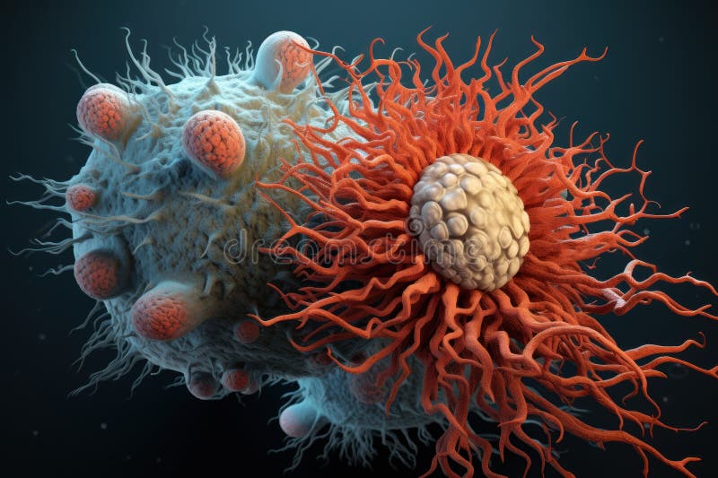 Group of Isolated Cancer Cells Stock Illustration - Illustration of ...