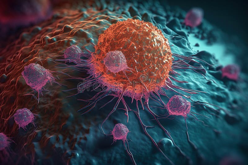 Group of Isolated Cancer Cells Created by Generative AI Stock ...