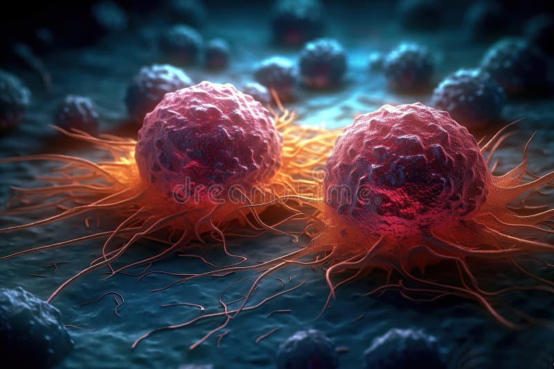 Group of Isolated Cancer Cells Created by Generative AI Stock ...