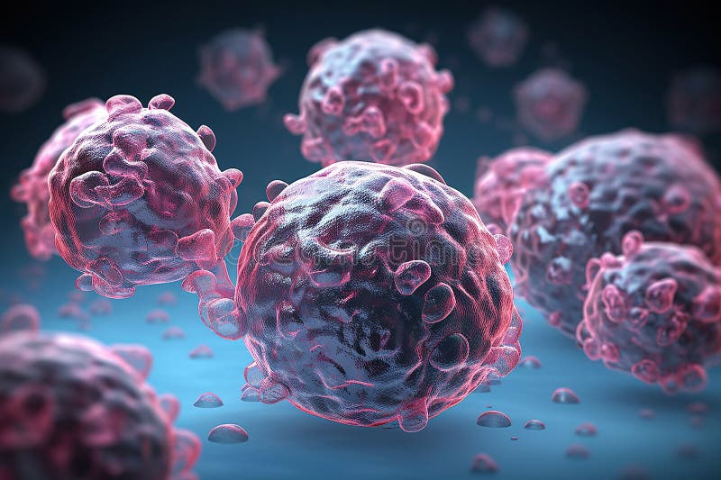 Group of Isolated Cancer Cells Created by Generative AI Stock ...