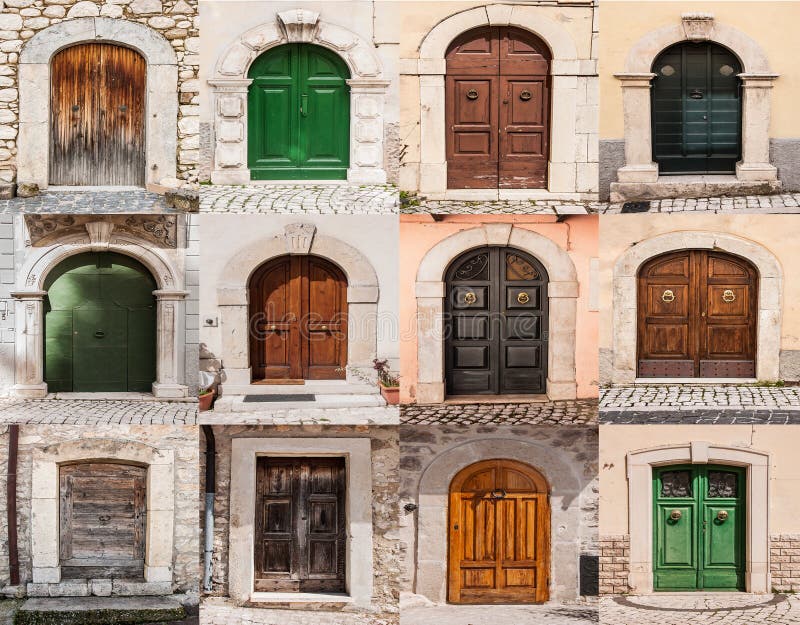 Italian doors stock image. Image of door, wood, exterior - 30221909