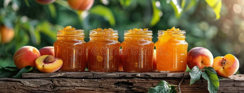 Group of Jars Filled with Liquid on Wooden Table Stock Photo - Image of ...