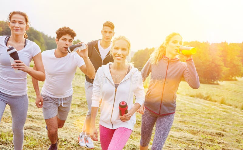 Group Jogging People Drinking Water Stock Photos - Free & Royalty-Free ...