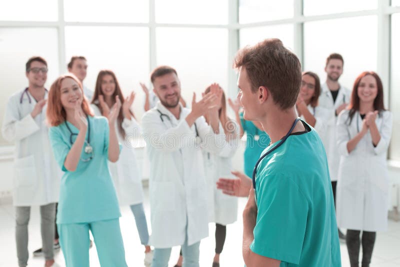 Group of Jubilant Young People Looking Forward Stock Photo - Image of ...