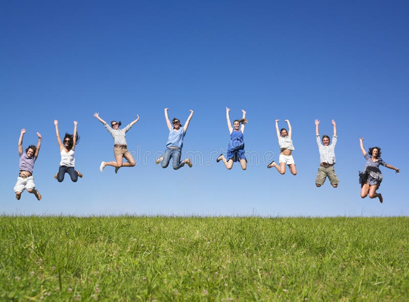 Group Jumping Royalty Free Stock Photo - Image: 11009245