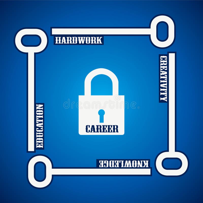 Group of Keys Required for Open a Career Lock Stock Vector ...
