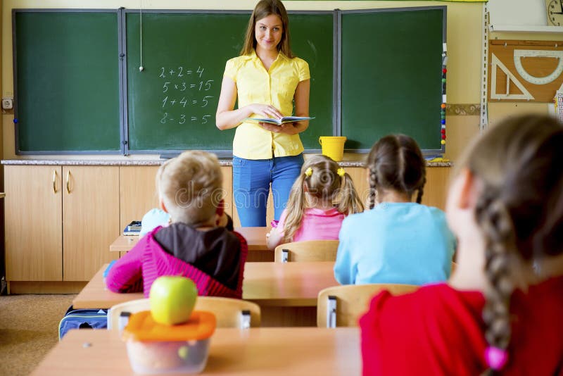 Kids in classroom stock photo. Image of happy, caucasian - 99622100