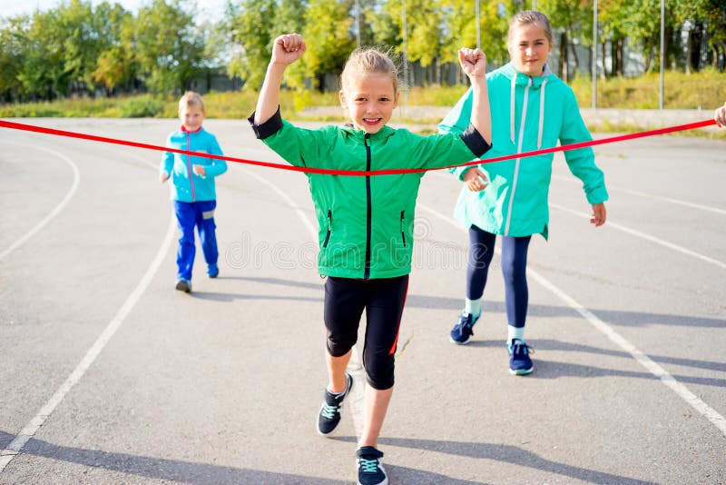 Kids on a stadium stock image. Image of school, children - 103248039