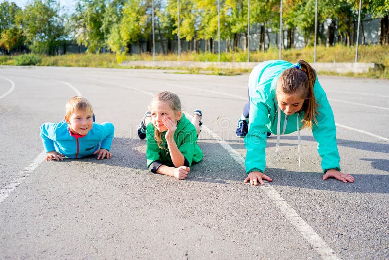 Kids on a stadium stock image. Image of sport, outside - 103248609