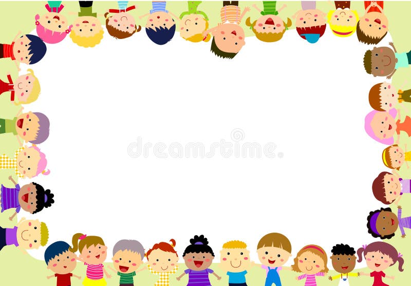 Kids and frame stock vector. Illustration of happy, friend - 18520681