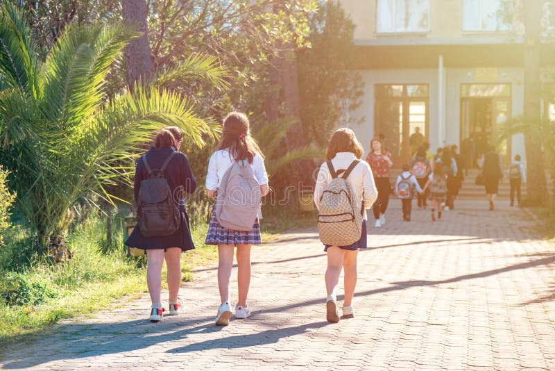 Group of Kids Going To School Together, Back To School Editorial ...
