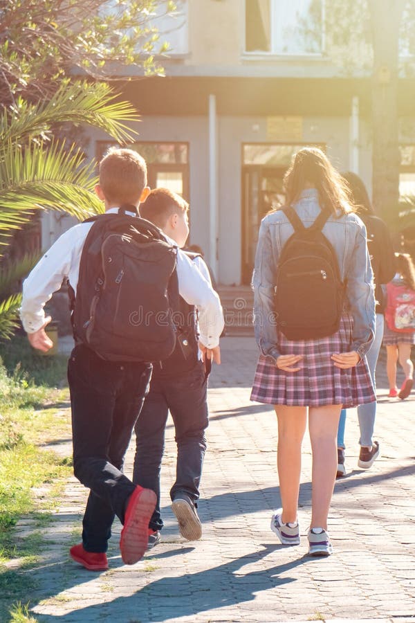 Group of Kids Going To School Together, Back To School Editorial ...