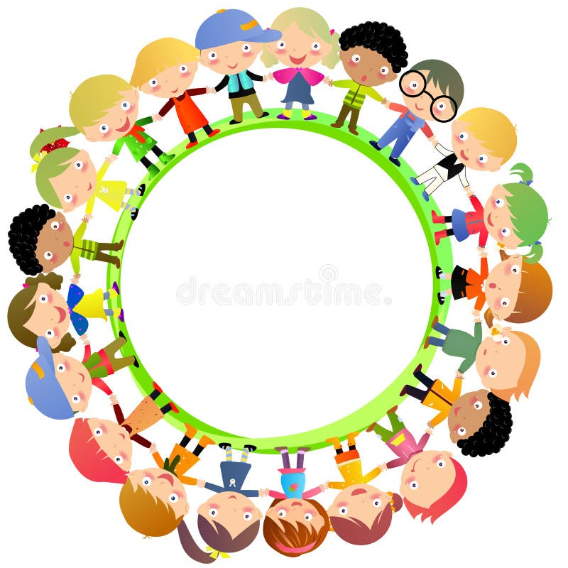 Group of kids hand around stock vector. Illustration of african - 45031890